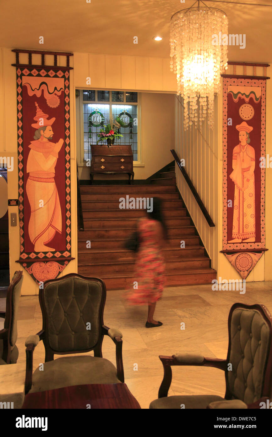 Sri Lanka; Colombo, Grand Oriental Hotel, lobby Stock Photo - Alamy