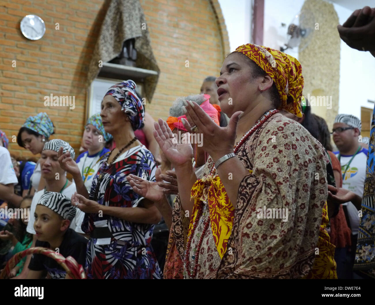 Catholic church of São Francisco de Assis, Afro-Brazilian mass. Sao ...