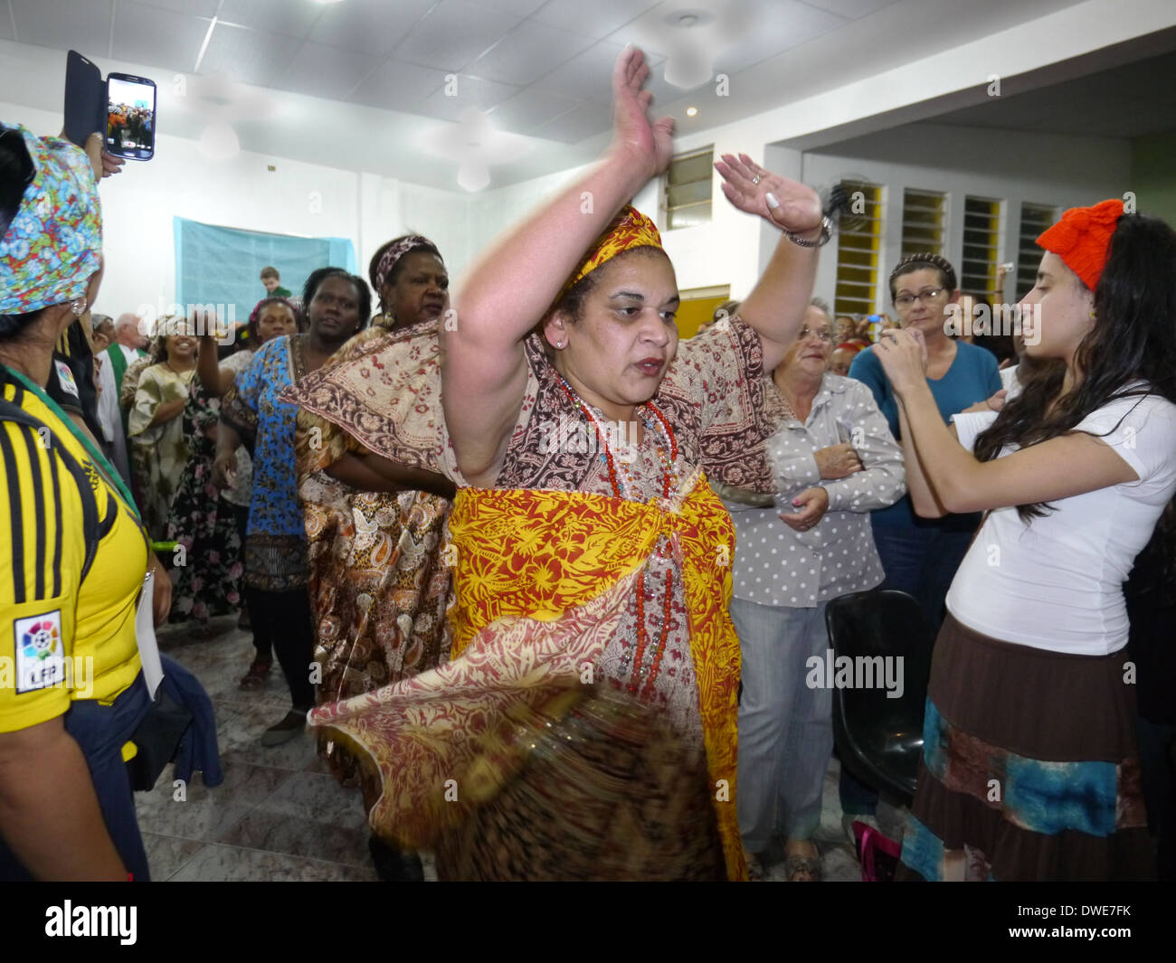 Catholic church of São Francisco de Assis, Afro-Brazilian mass. Sao ...