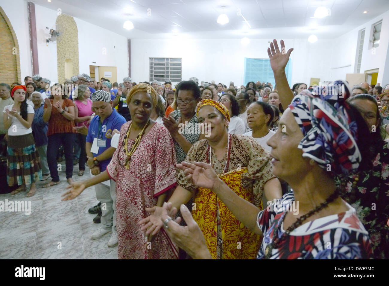 Catholic church of São Francisco de Assis, Afro-Brazilian mass. Sao ...