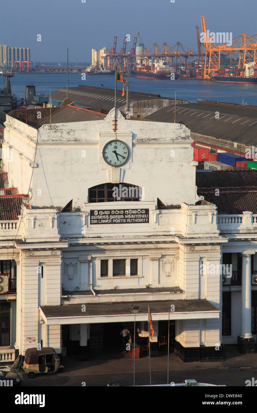 Sri Lanka; Colombo, harbour, Ports Authority Building Stock Photo - Alamy