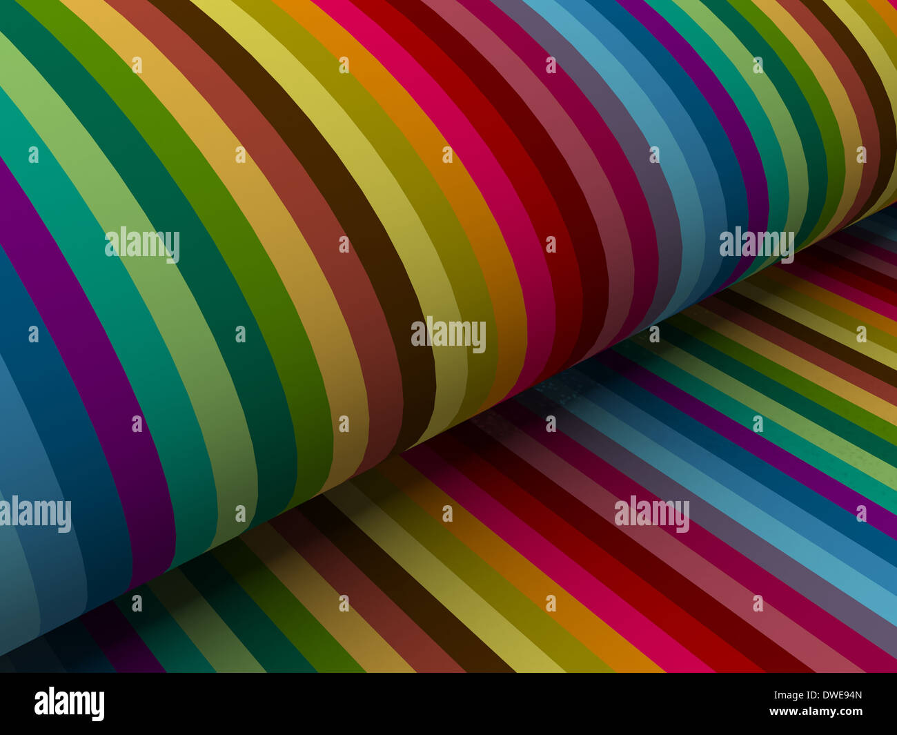 3d abstract colorful lines with folding paper side angle Stock Photo ...