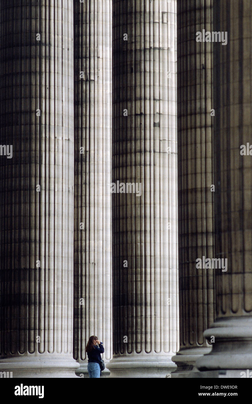 Paris. France. Columns of the Pantheon. 5th Arrondissement Stock Photo ...
