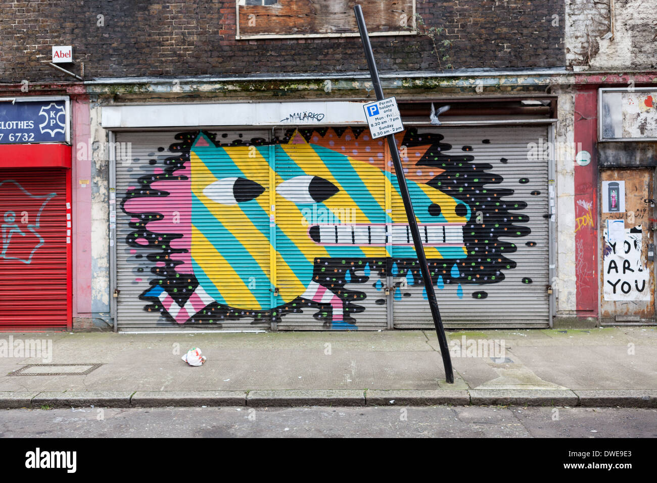 Street art in Shoreditch, London Stock Photo - Alamy