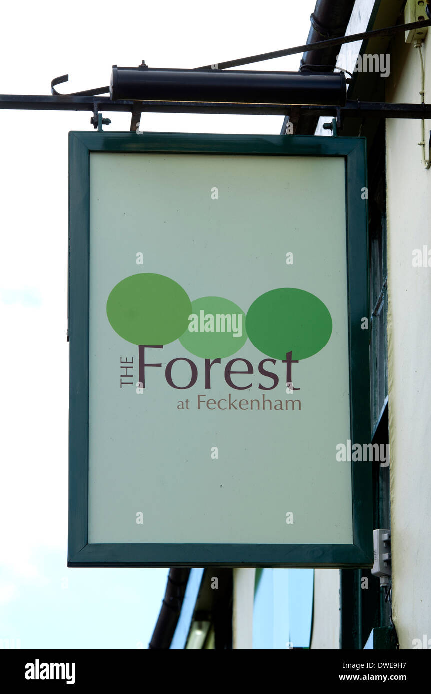 The Forest pub sign, Feckenham, Worcestershire, England, UK Stock Photo ...