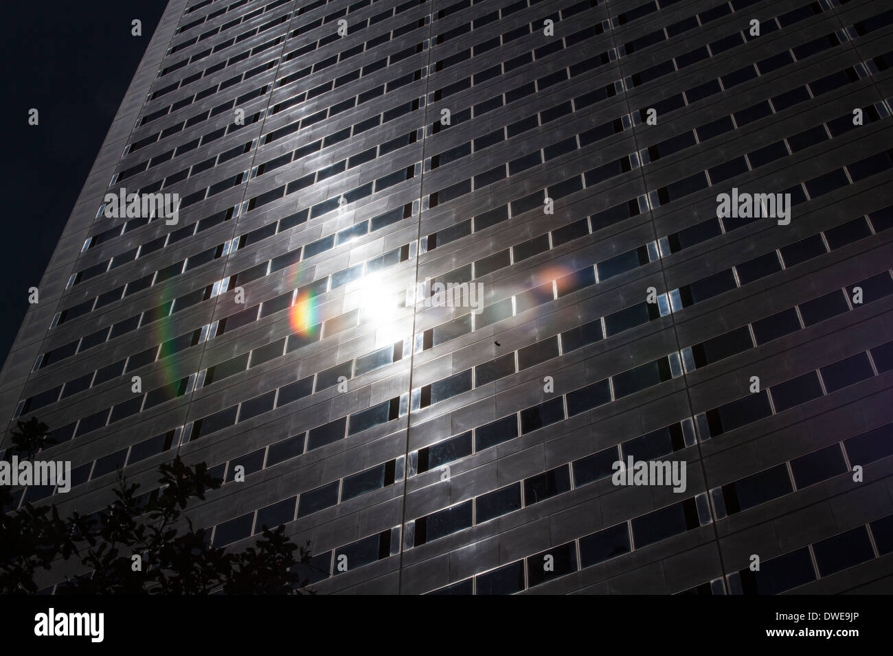 Abstract angle and close up detail of an office tower building Stock ...