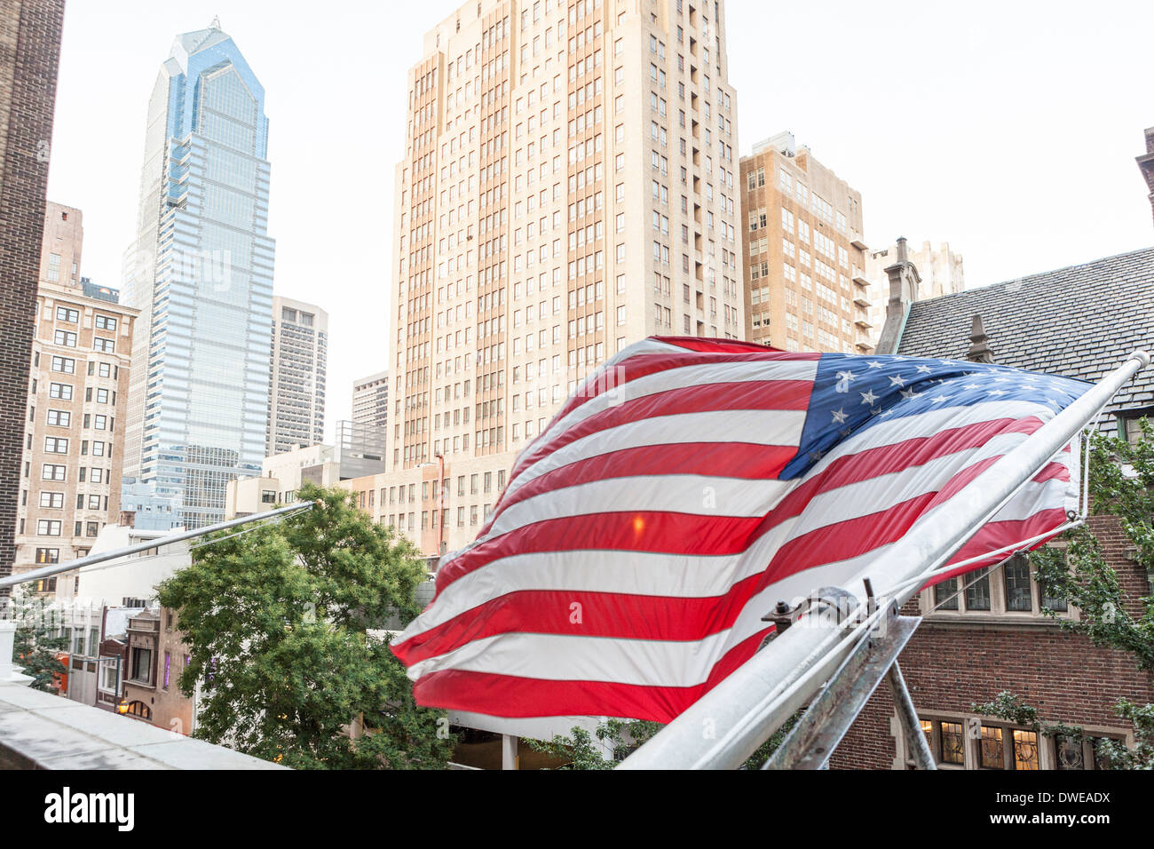 American flag in breeze hi-res stock photography and images - Alamy
