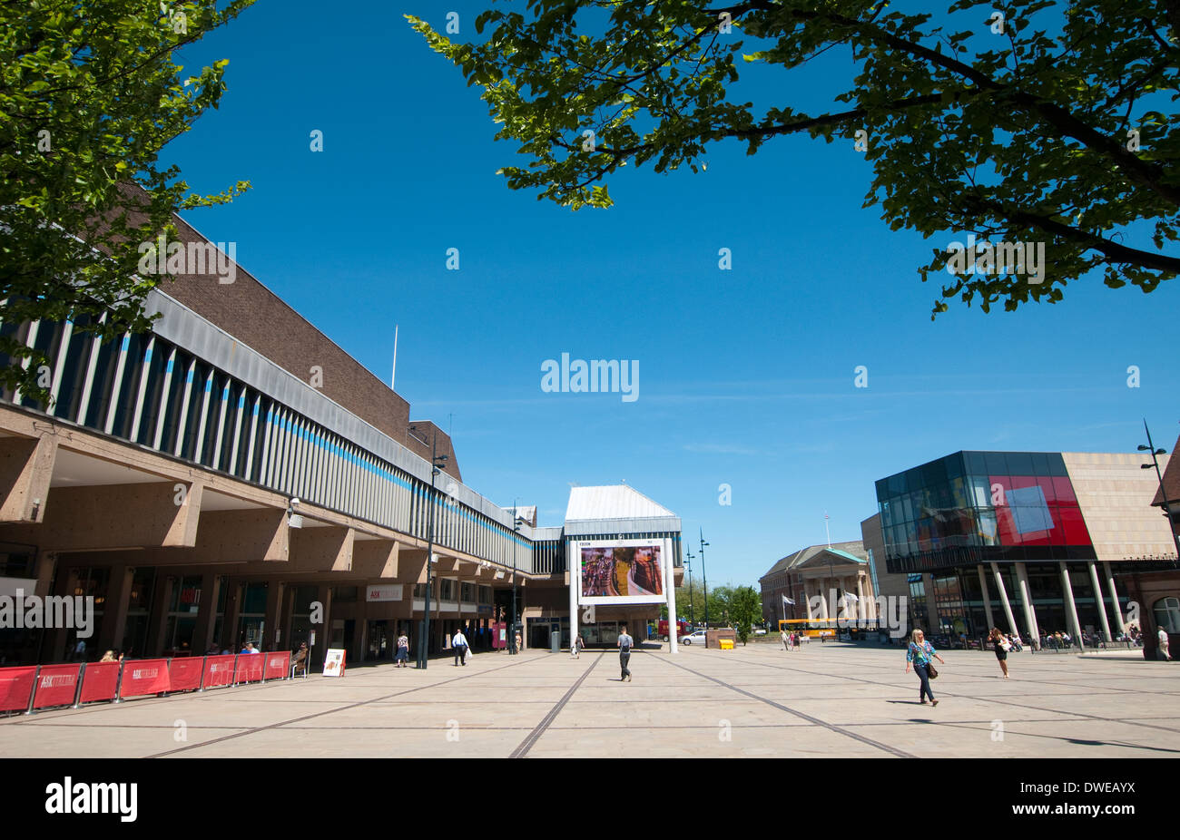 The Market Place in Derby City Centre, Derbyshire England UK Stock ...