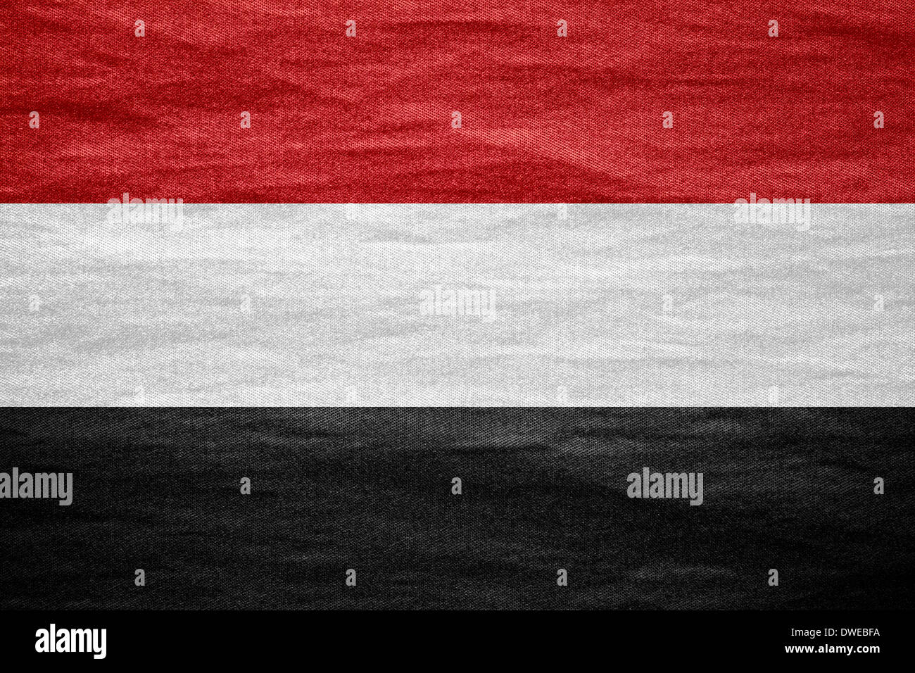 flag of Yemen or Yemeni banner on canvas texture Stock Photo - Alamy