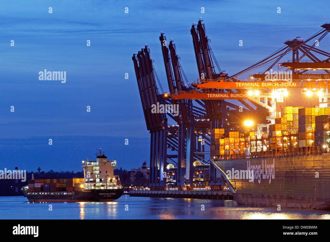 Container Terminal Burchardkai, harbour, Hamburg, Germany Stock Photo ...
