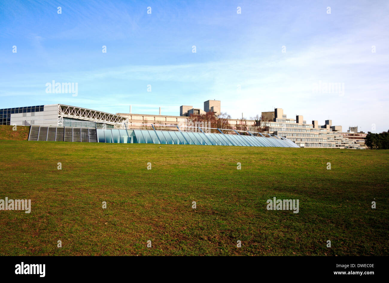 A view of the Sainsbury Centre and the campus at the University of East ...