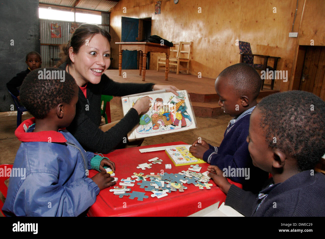 KENYA AMERICAN Catholic missionary doing social welfare work at a day ...