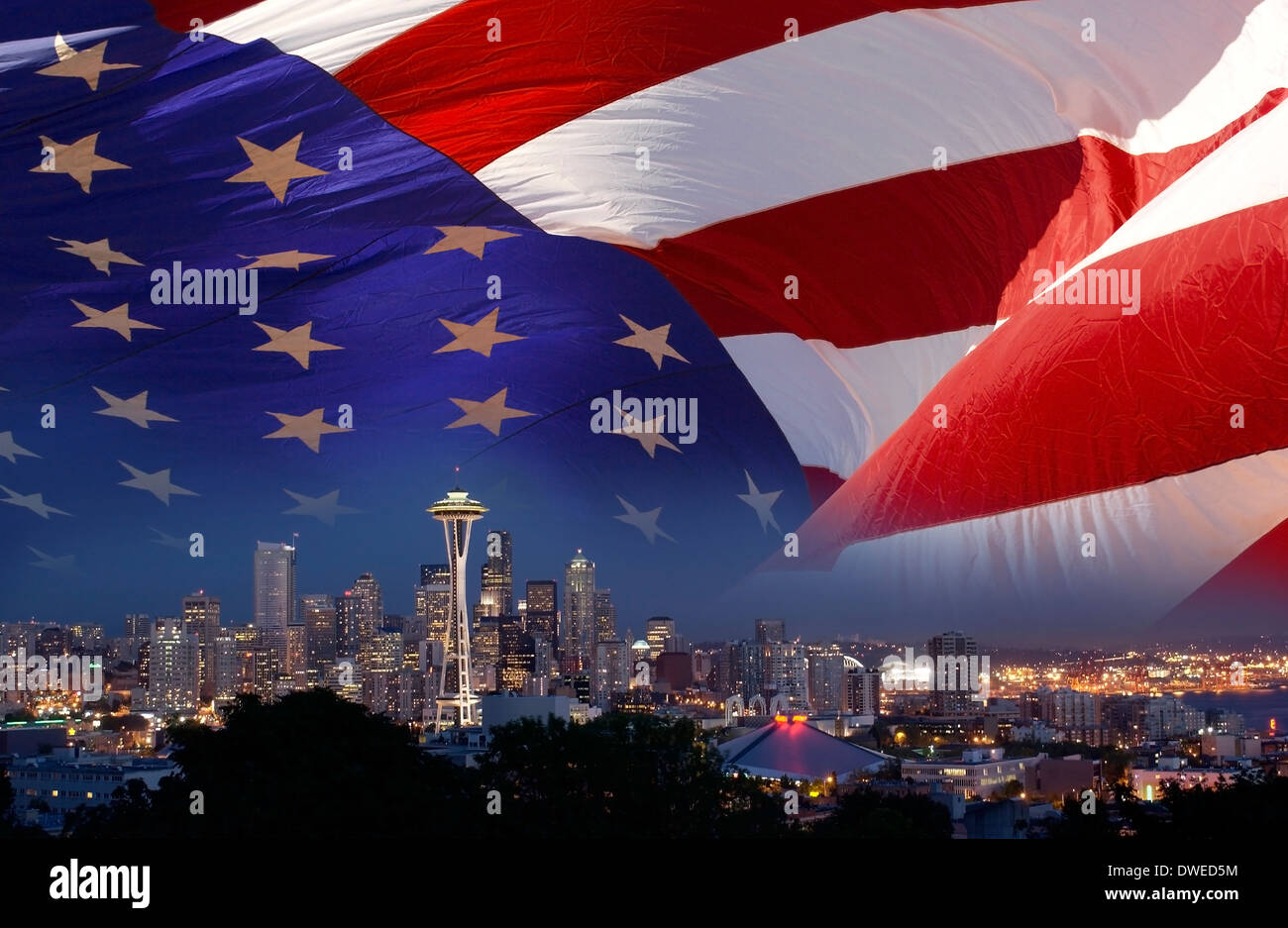 The Space Needle in Seattle - United States of America Stock Photo - Alamy