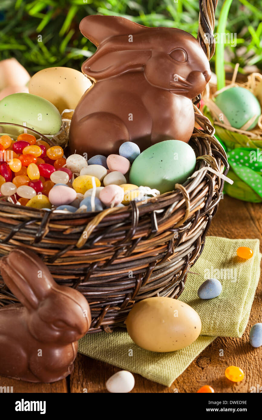 Sweet chocolate eggs bunny hi-res stock photography and images - Alamy