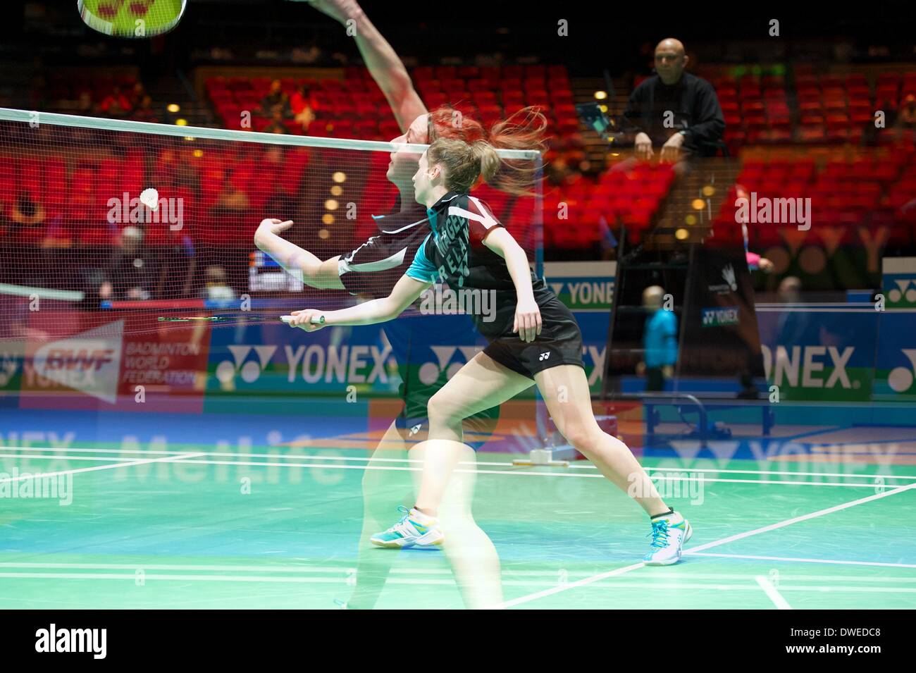 Birmingham, UK. 06th Mar, 2014. Chloe Magee during Yonex All England ...