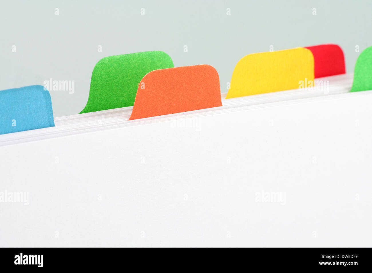 file divider, office supplies, close up Stock Photo - Alamy