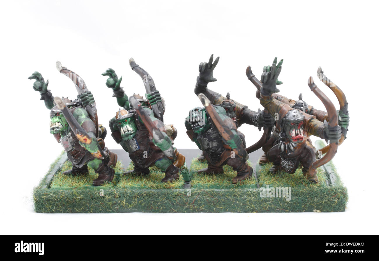 Eight Orc Arrer Boyz . Core unit worth 7 points each Stock Photo - Alamy