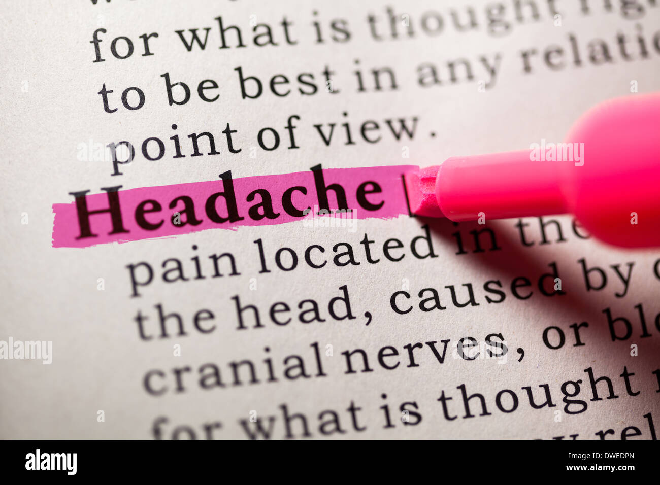 Headache word hi-res stock photography and images - Alamy