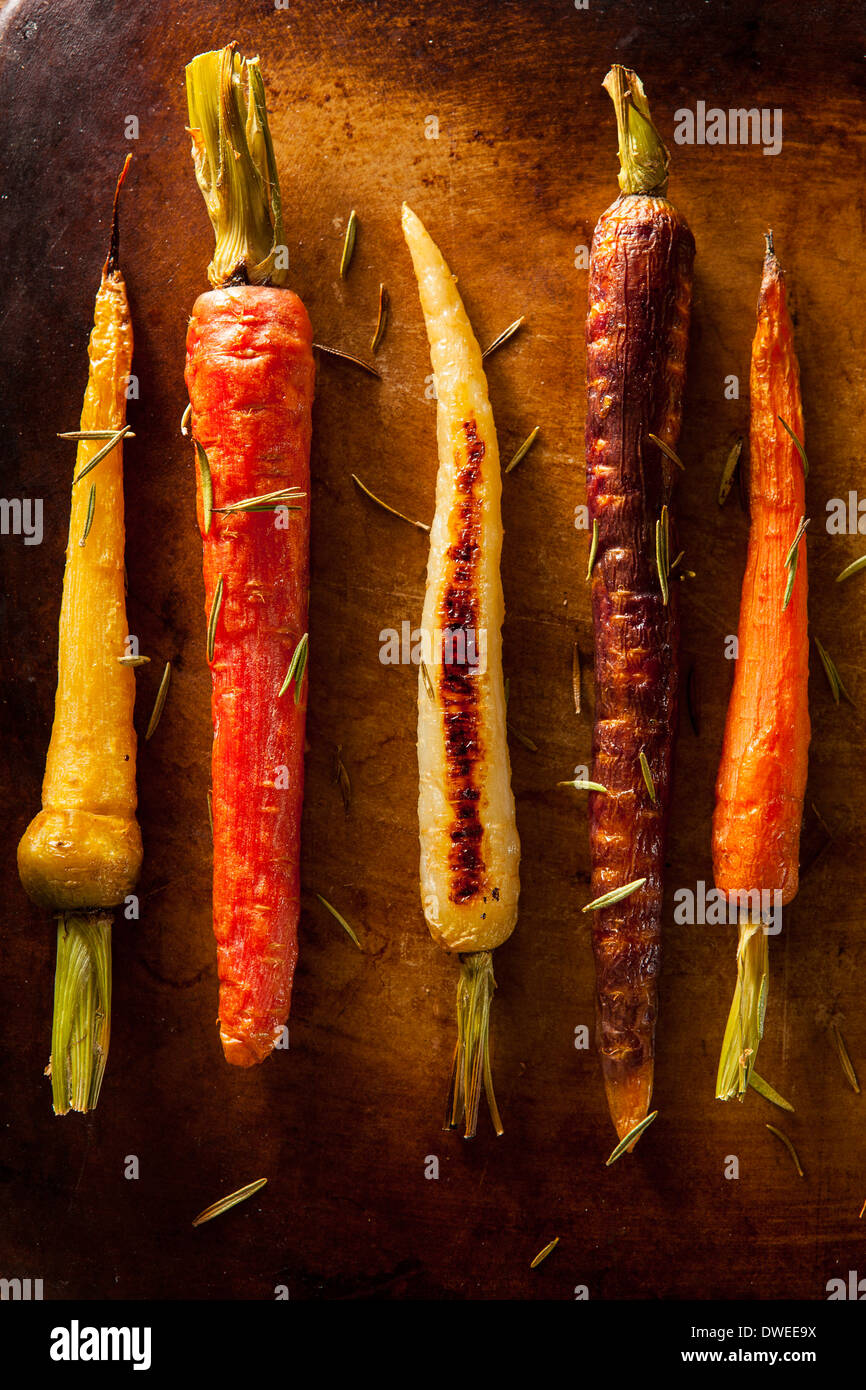 Colorful Multi Colored Roasted Carrots on a Background Stock Photo - Alamy