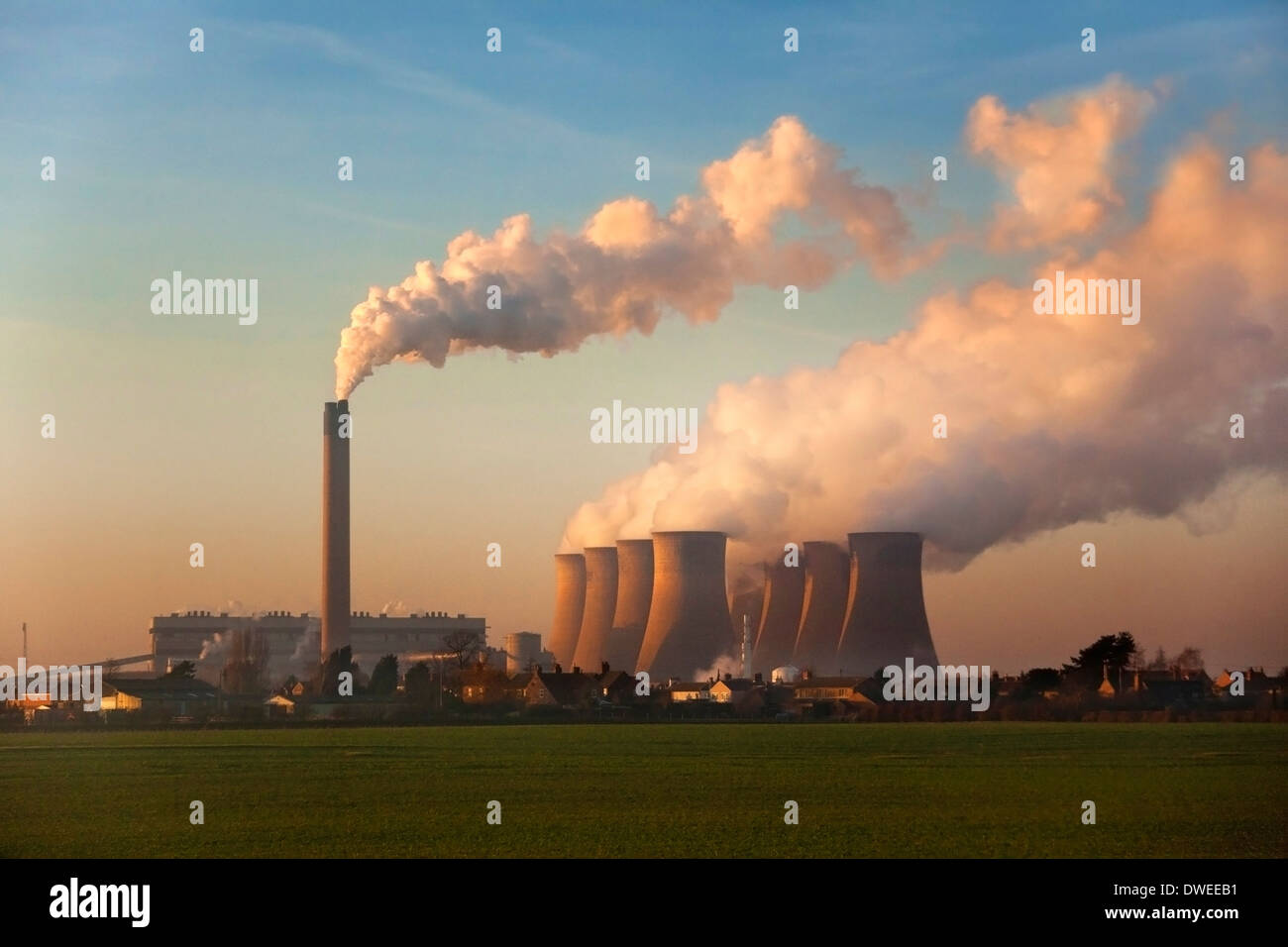A coal fired power station in Lincolnshire in the United Kingdom Stock ...