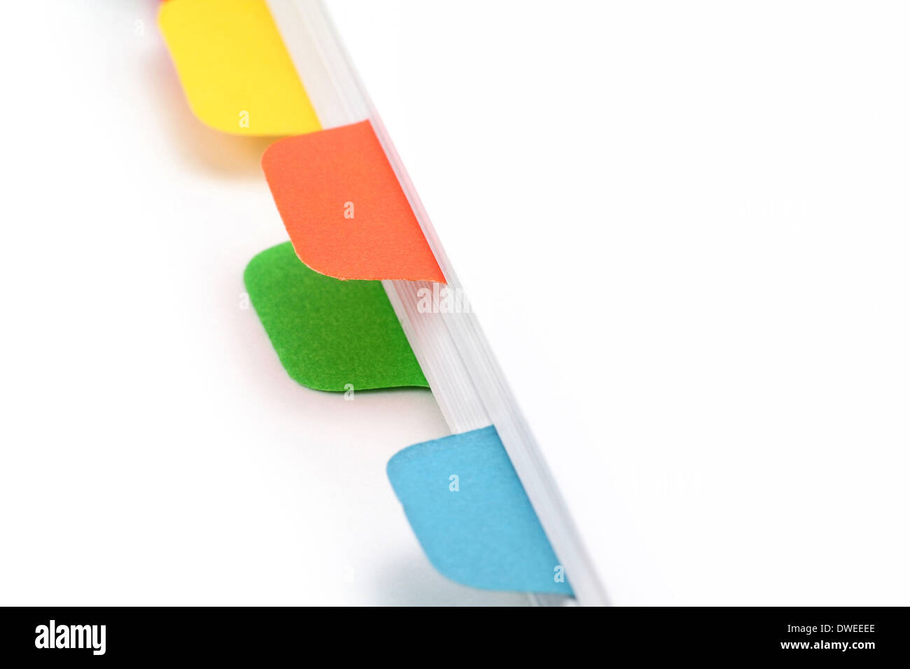 file divider, office supplies, close up Stock Photo - Alamy