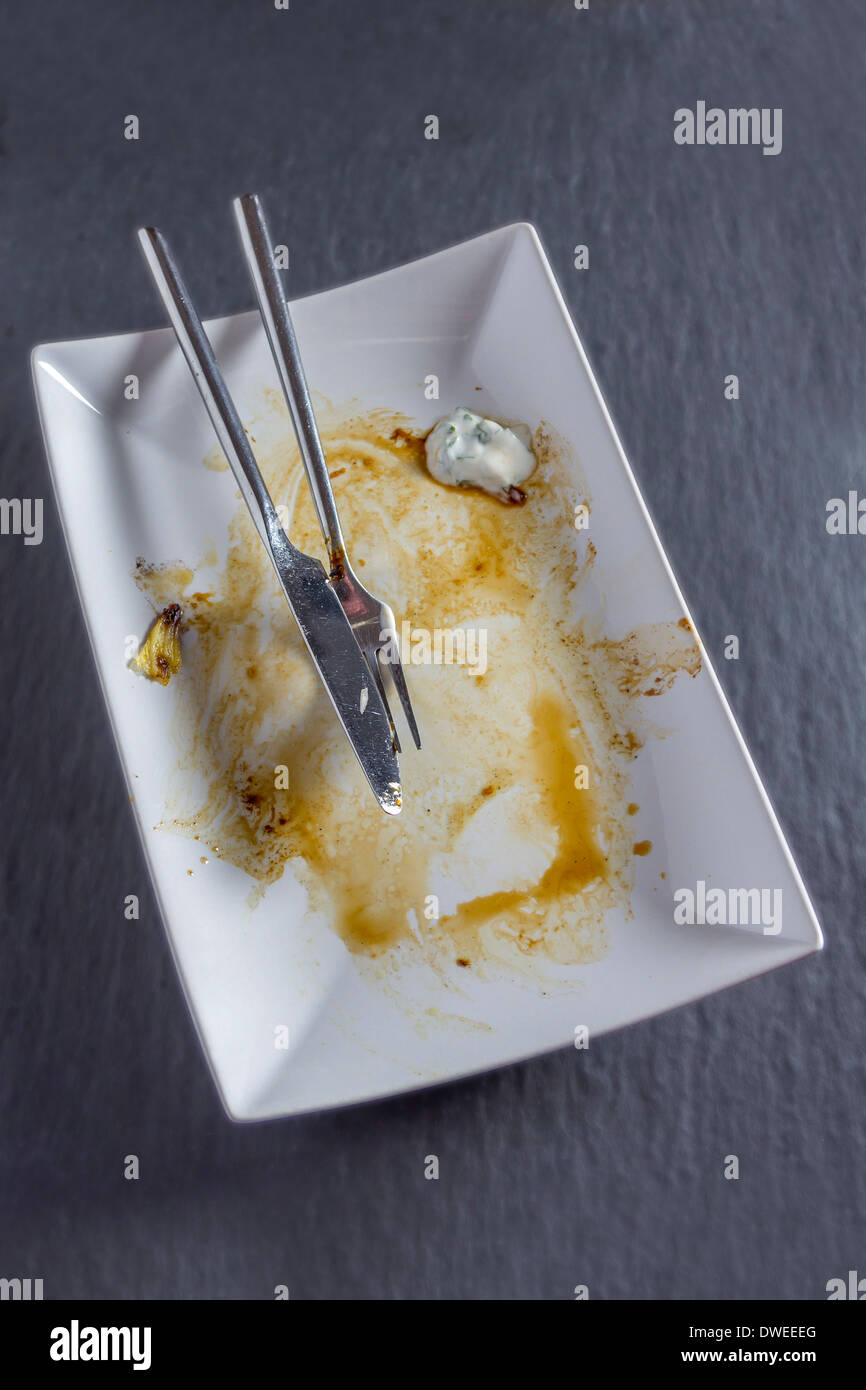 Dirty dinner plates hi-res stock photography and images - Alamy