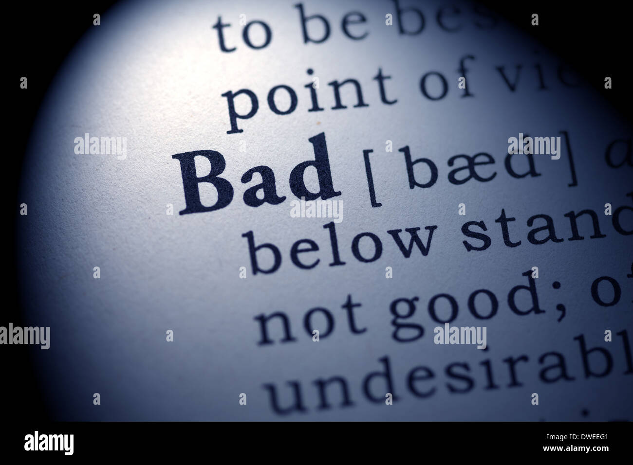 Bad definition hi-res stock photography and images - Alamy