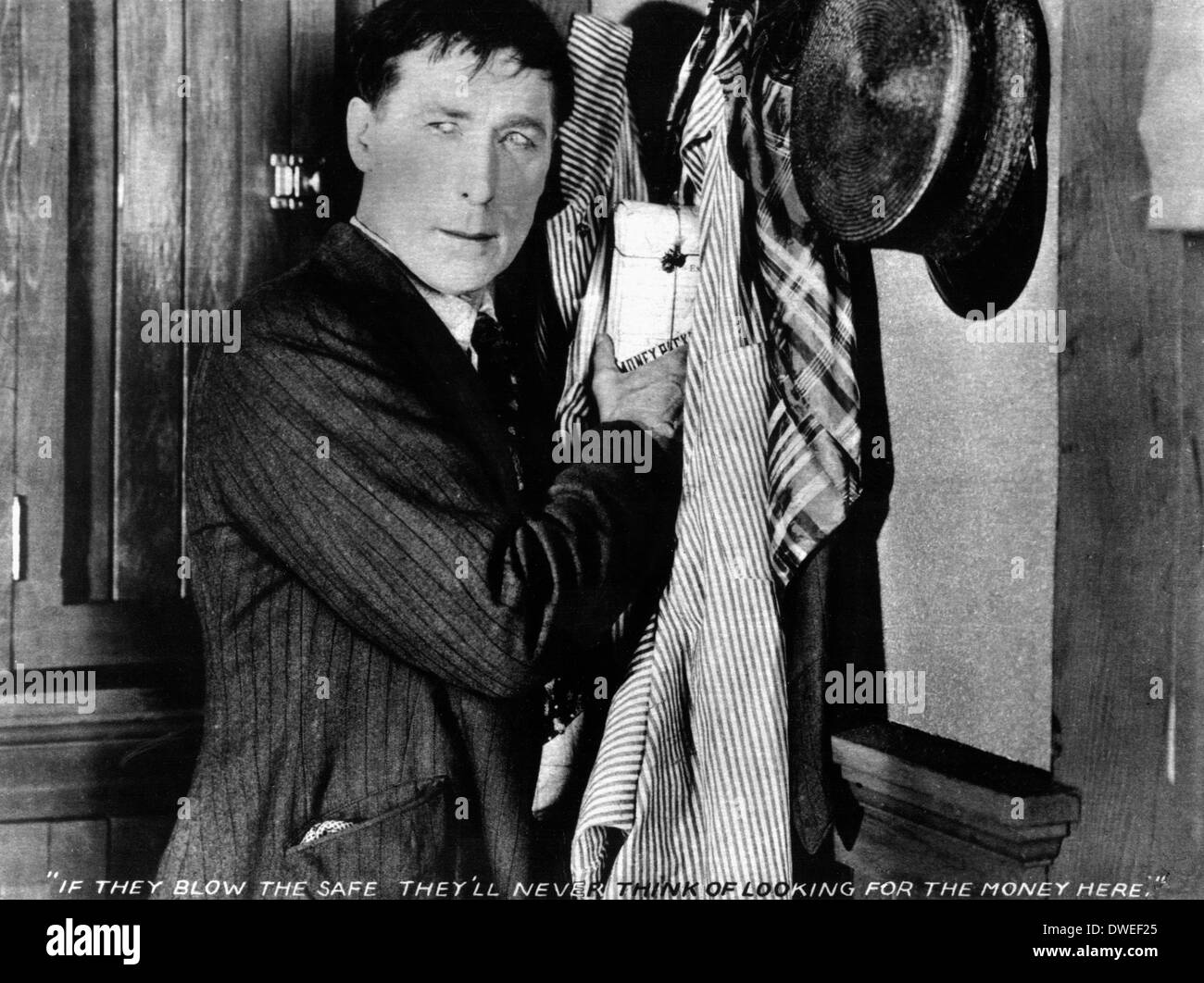 William S. Hart, on-set of the Silent Film, "Sand!", 1920 Stock Photo ...
