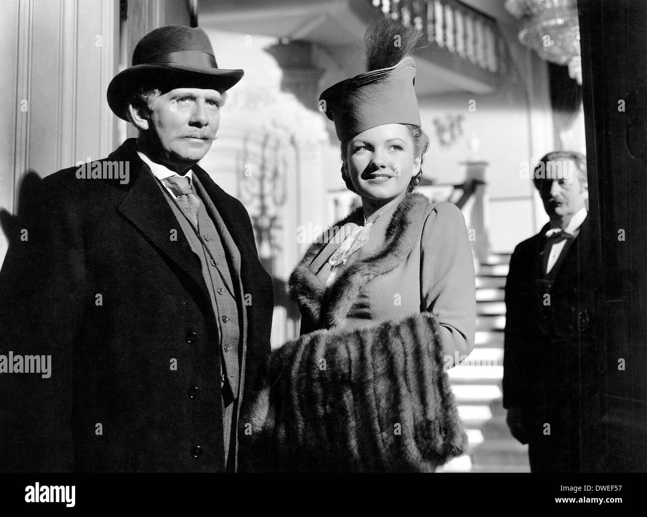 Ray Collins and Anne Baxter, on-set of the Film, "The Magnificent ...