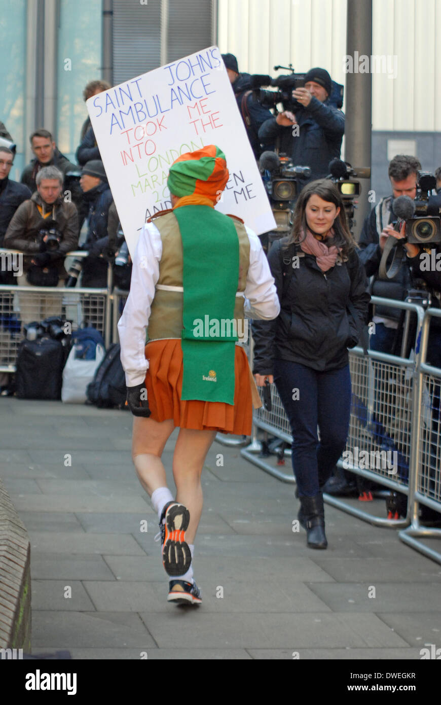 London, UK. 6th March 2014. Neil Horan also known as the Dancing Priest ...
