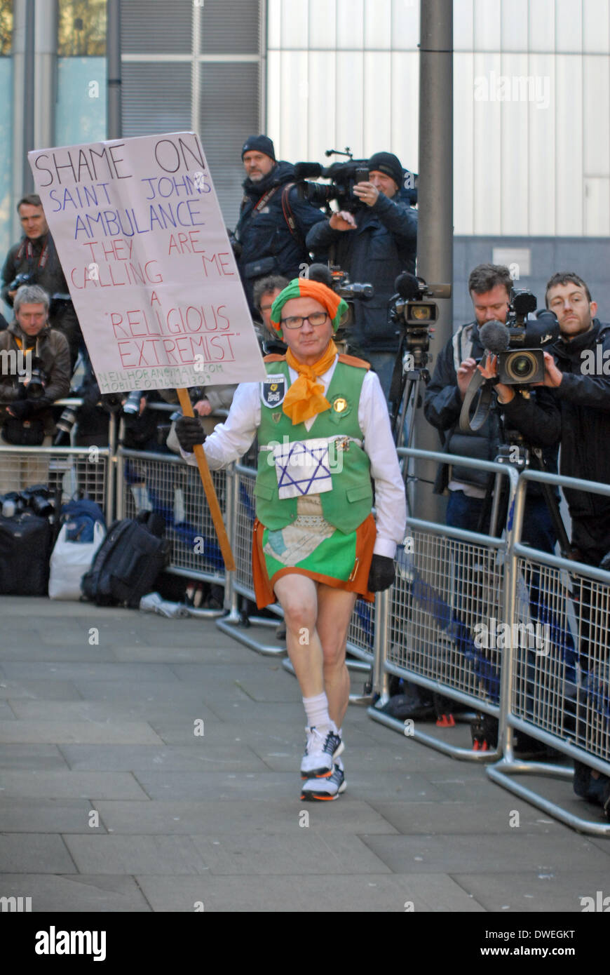London, UK. 6th March 2014. Neil Horan also known as the Dancing Priest ...