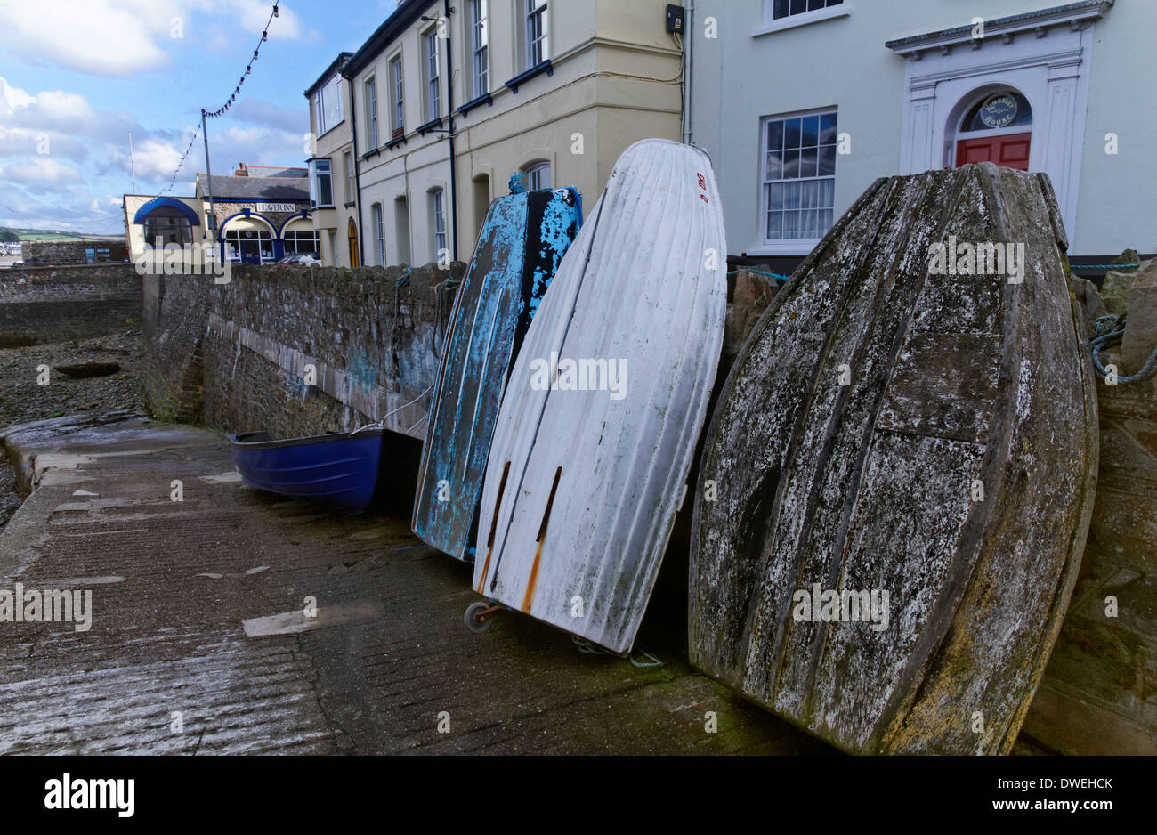Boats in the village of Appledore, Devon, England Stock Photo - Alamy
