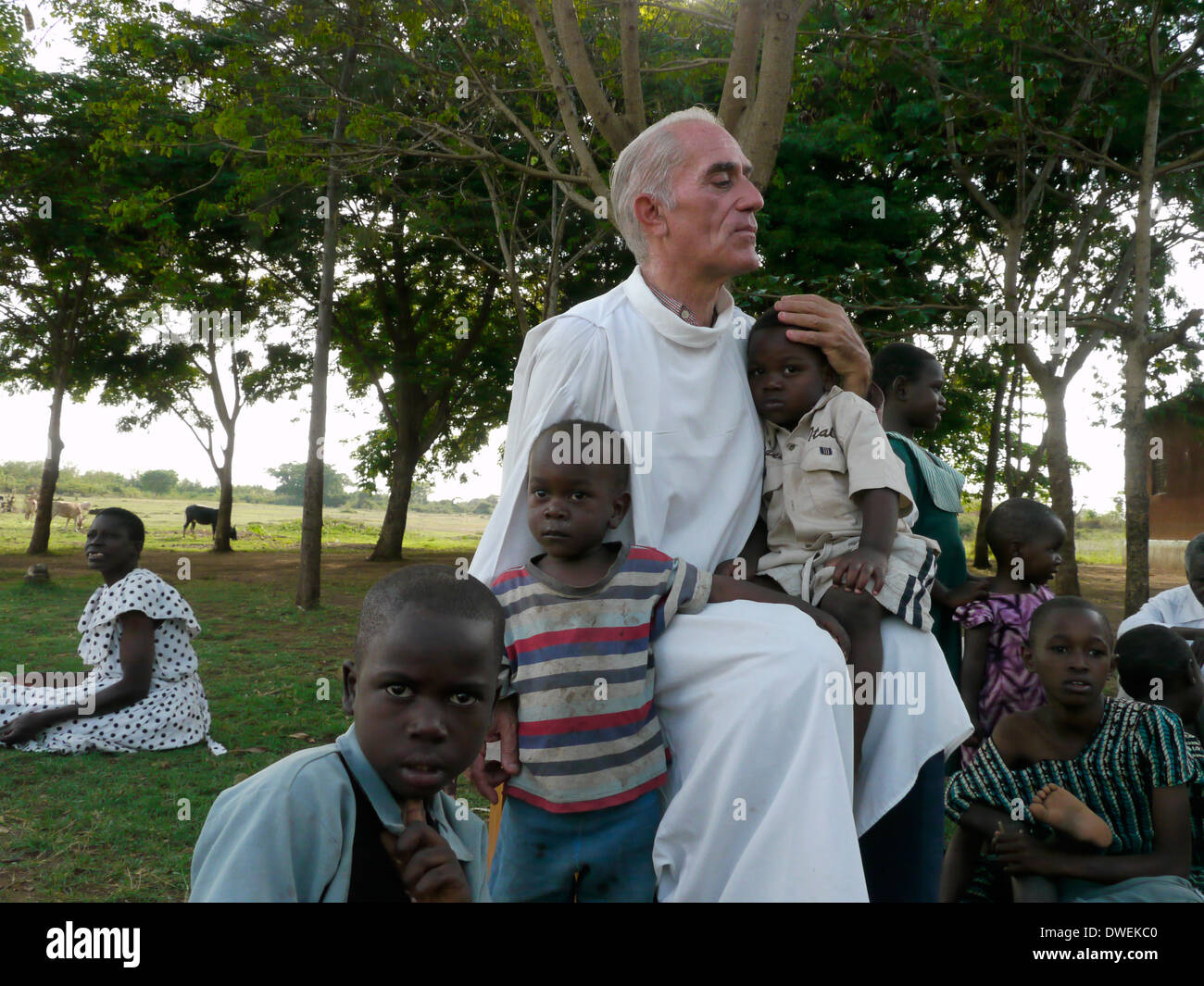 Tanzania American Catholic missionary priest enacting sermon on the ...