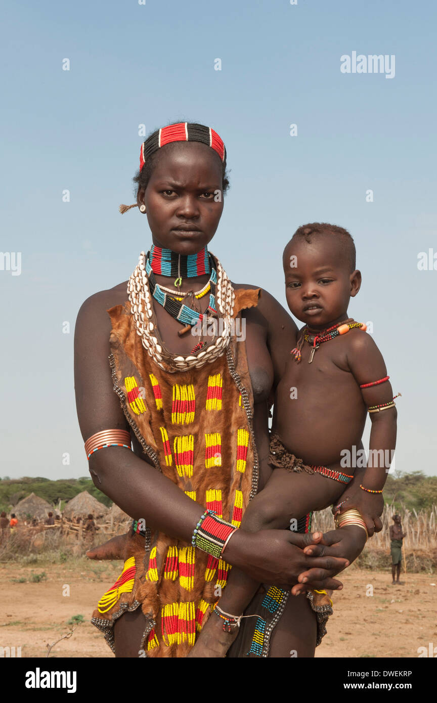 Hamar woman with child Stock Photo - Alamy
