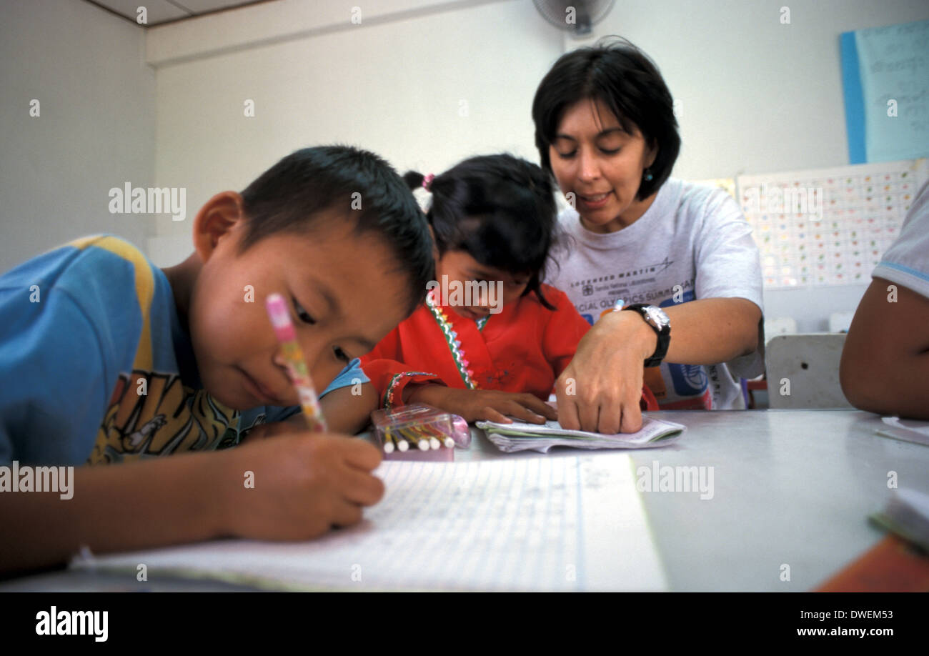 THAILAND American missionary lay worker at Child Development Center for ...