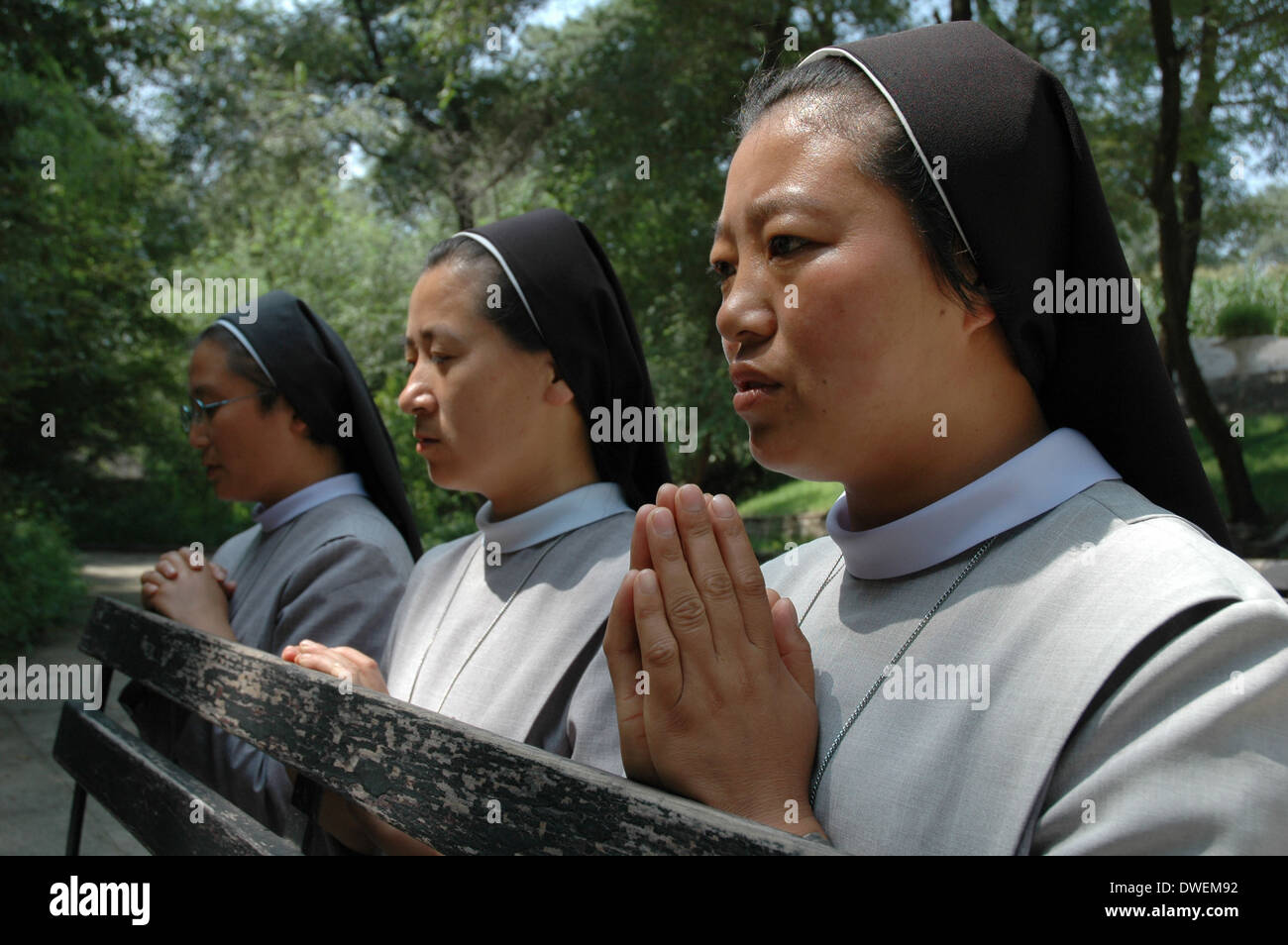 CHINA Chinese Catholic nuns praying, Jilin Stock Photo - Alamy
