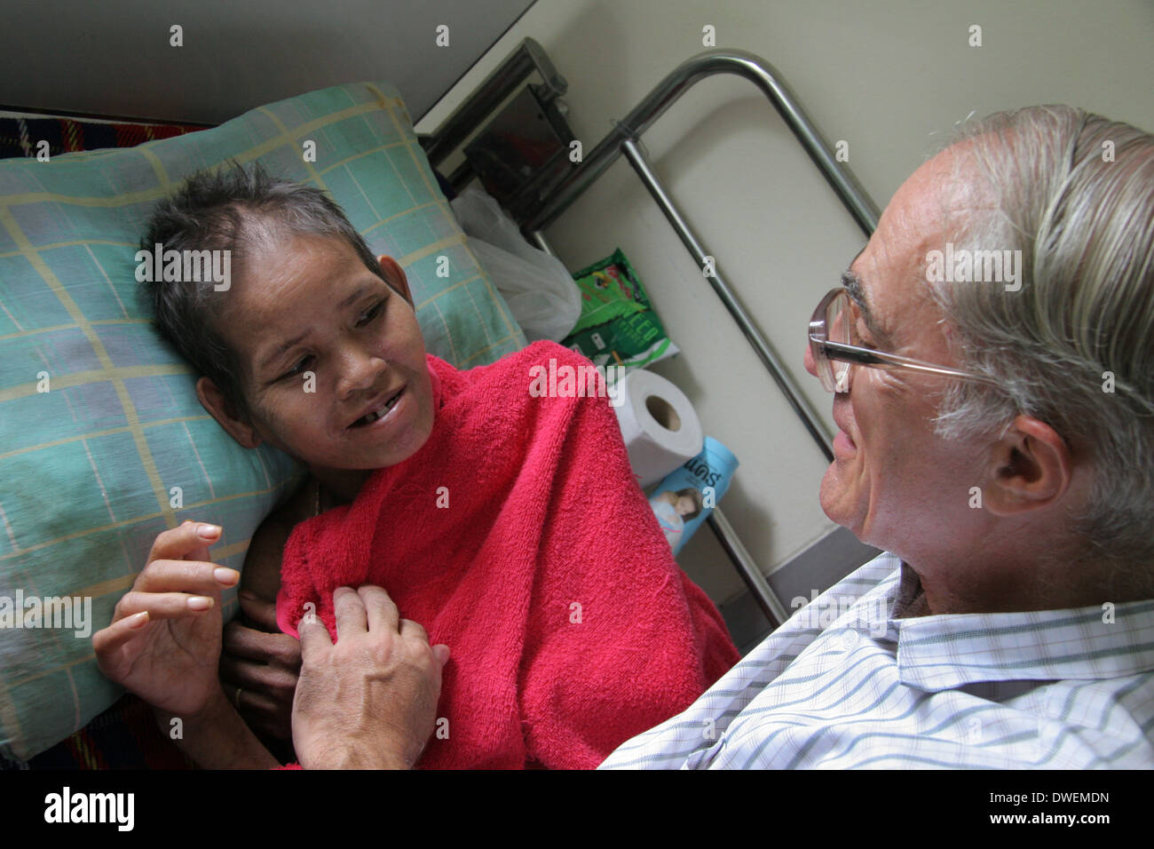 THAILAND AIDS hospice at a Buddhist temple in Lampung. American ...