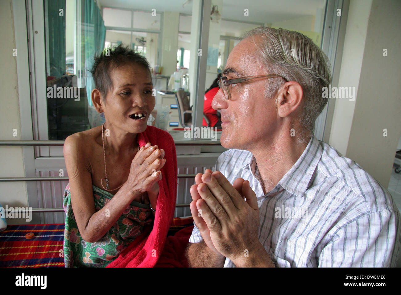 THAILAND AIDS hospice at a Buddhist temple in Lampung. American ...