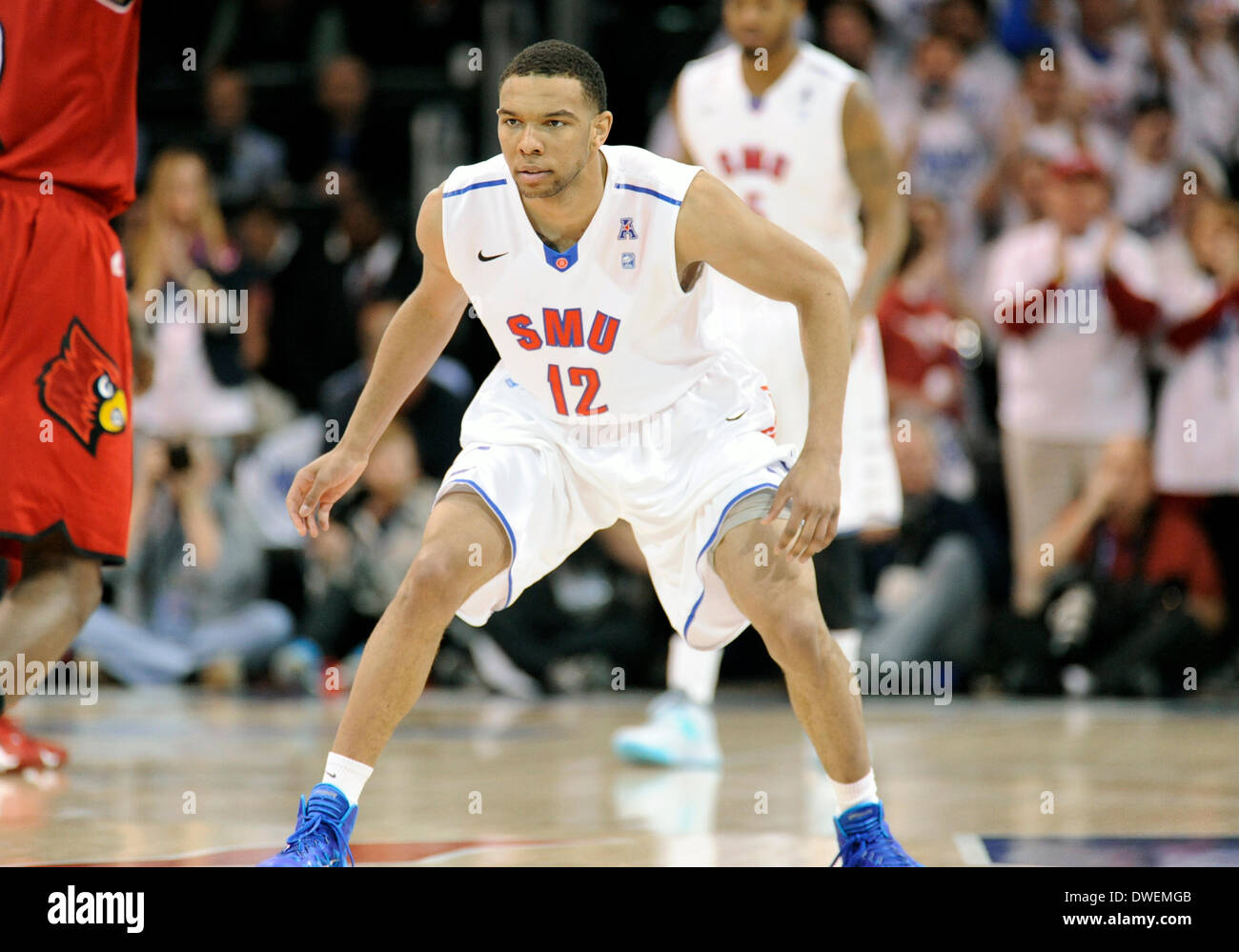 March 05, 2014: Southern Methodist guard Nick Russell #12 finished with ...