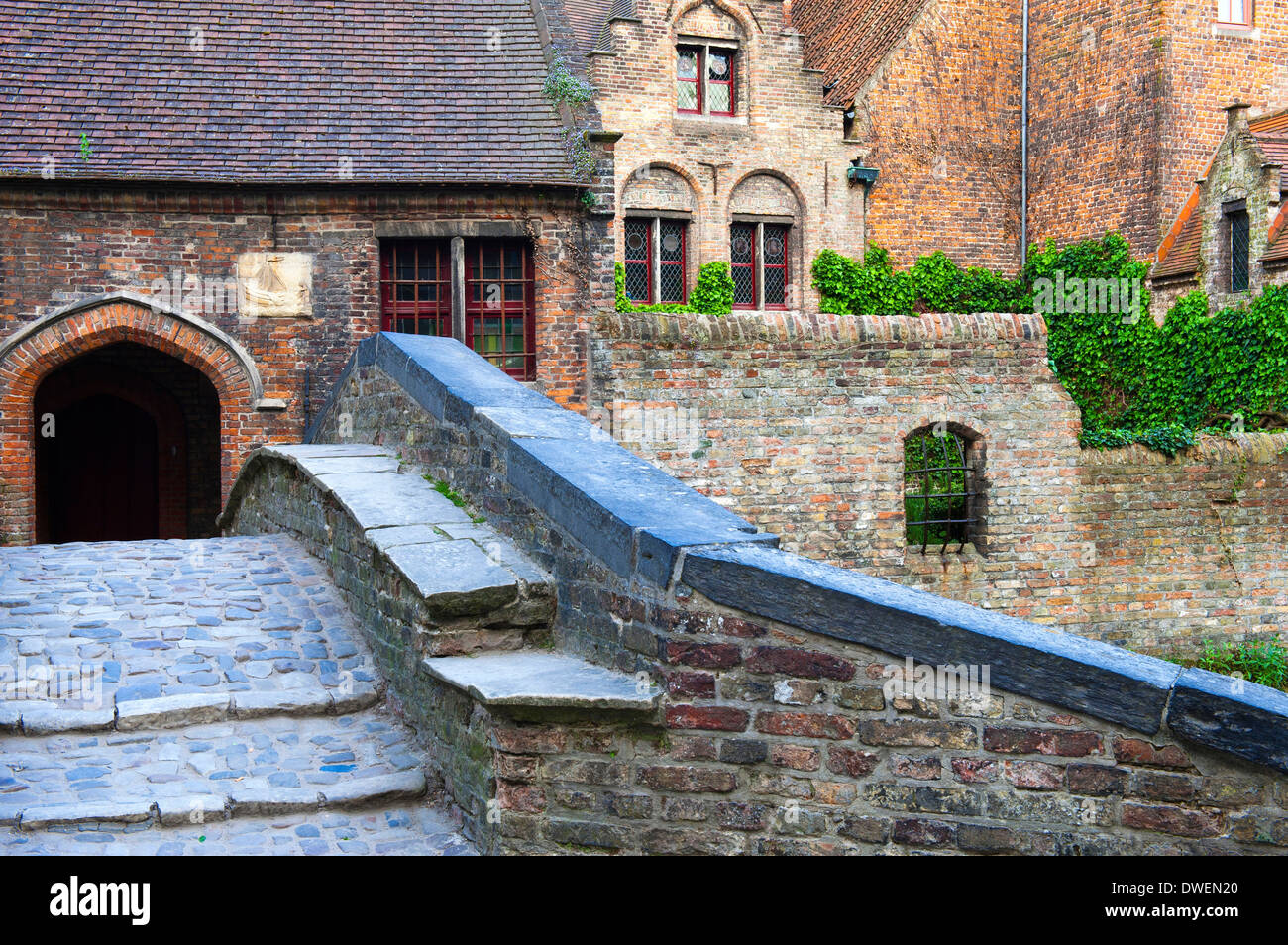 Smallest bridge of the city, Bruges Stock Photo - Alamy