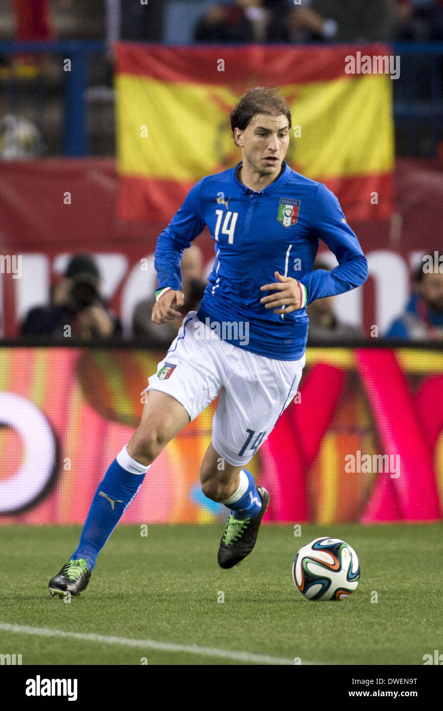 Madrid, Spain. 5th Mar, 2014. Gabriel Paletta (ITA) Football / Soccer ...