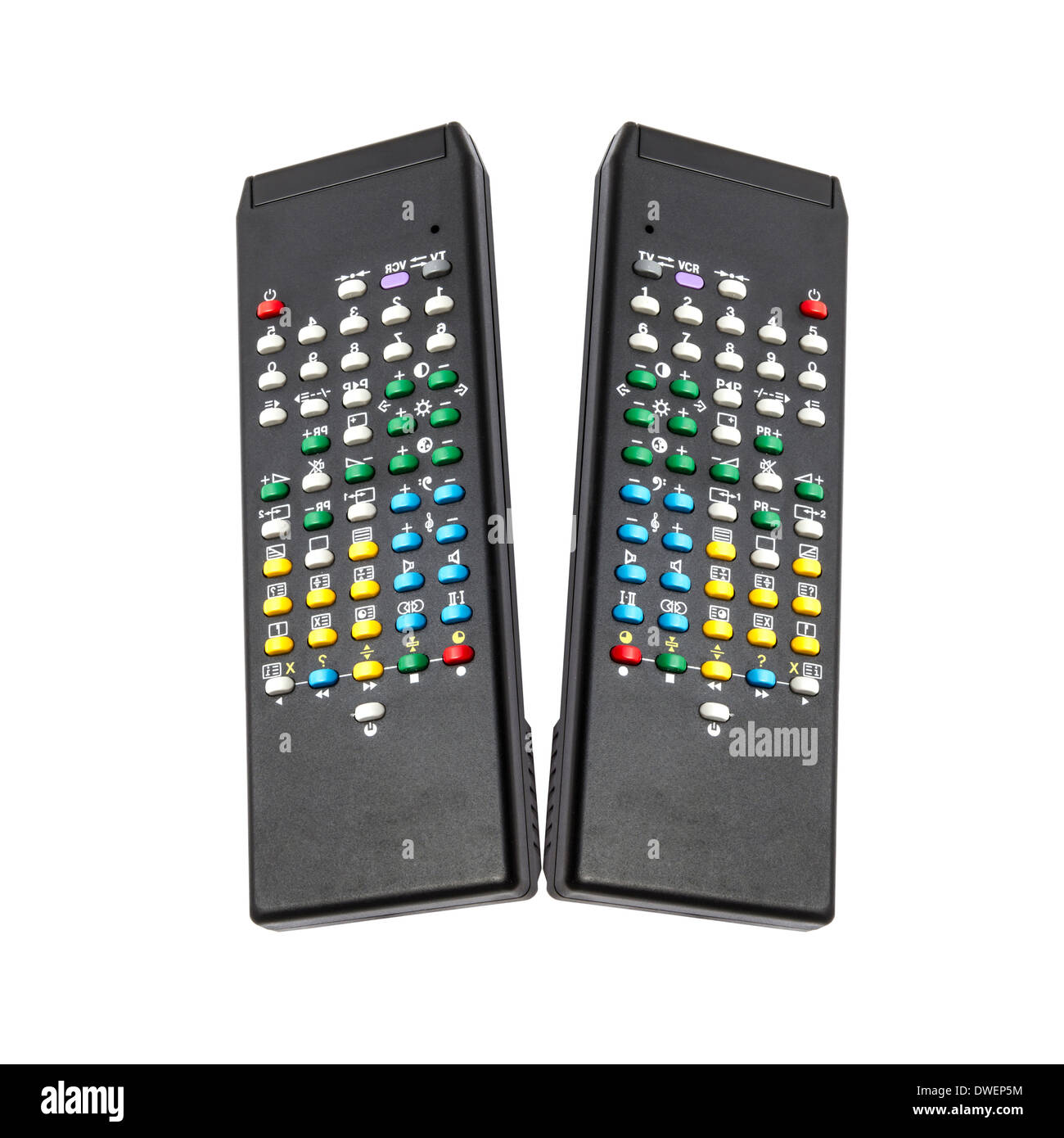 Black remote control isolated on white Stock Photo - Alamy