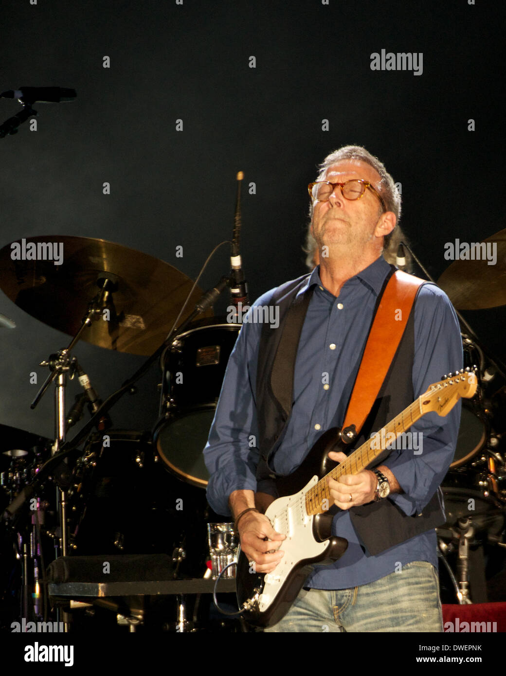Dubai, UAE. 6th March 2014. Eric Clapton was playing his first concert ...