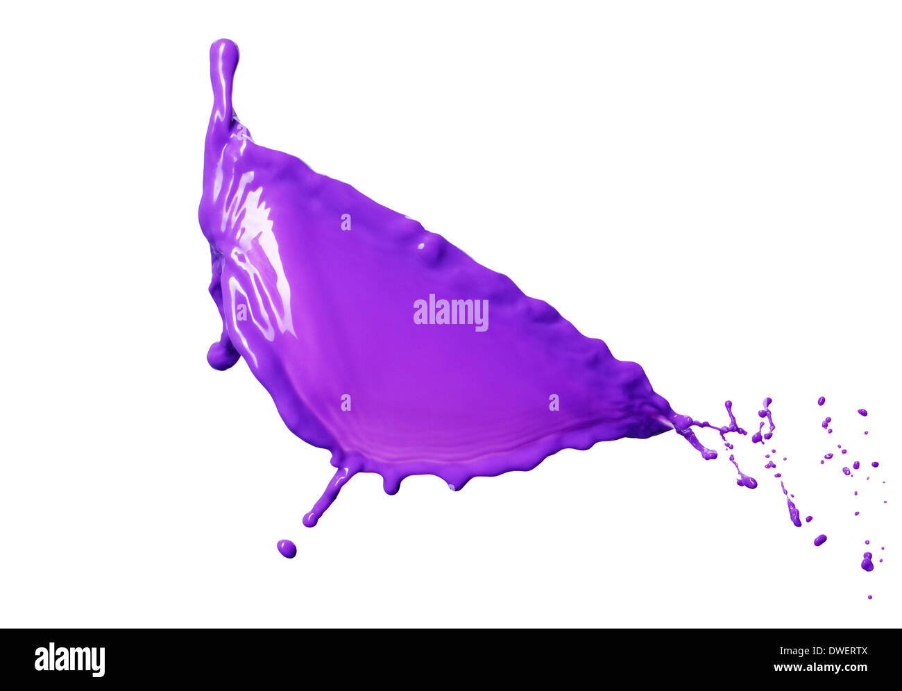 purple liquid splash isolated on white background Stock Photo - Alamy