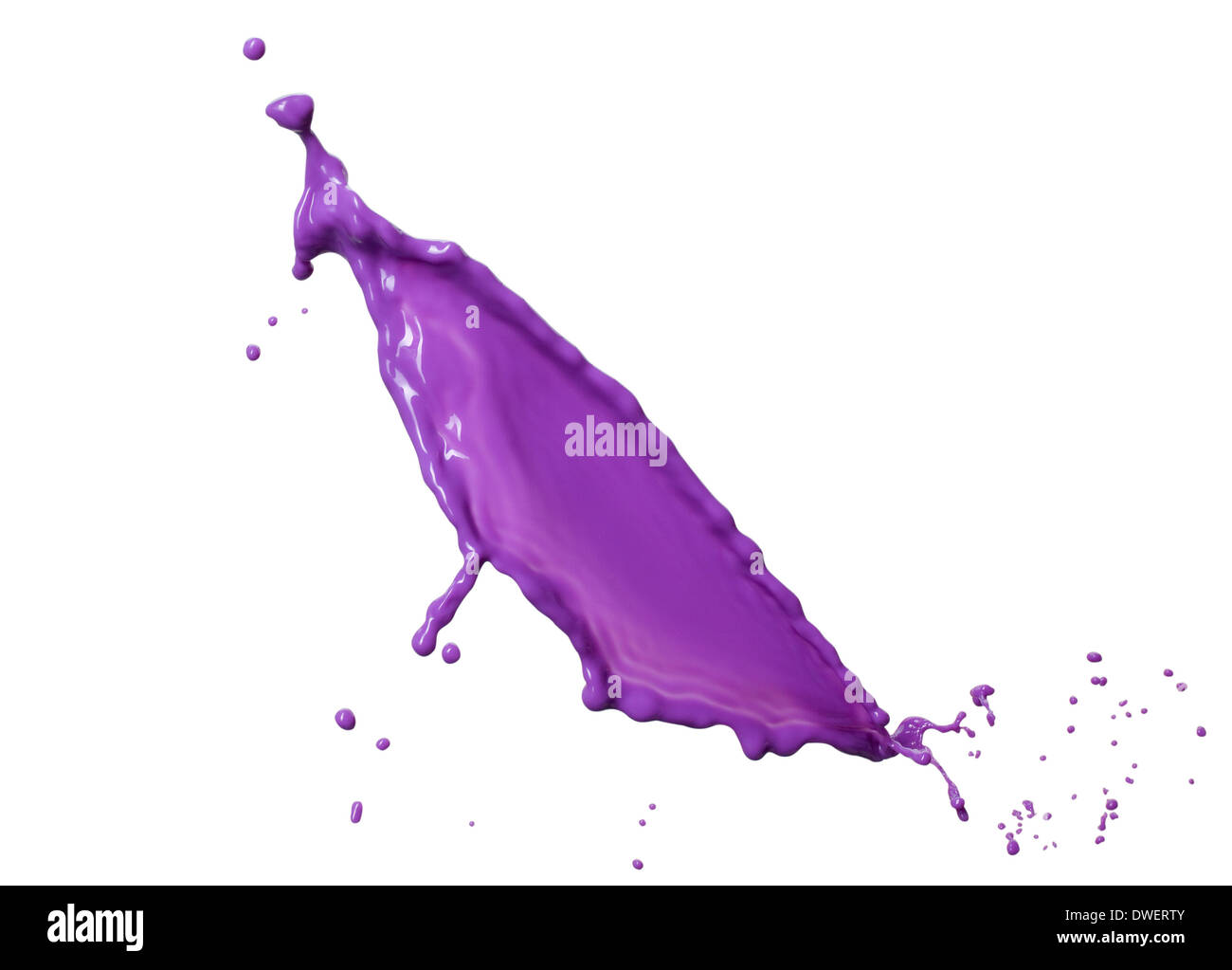 purple liquid splash isolated on white background Stock Photo - Alamy