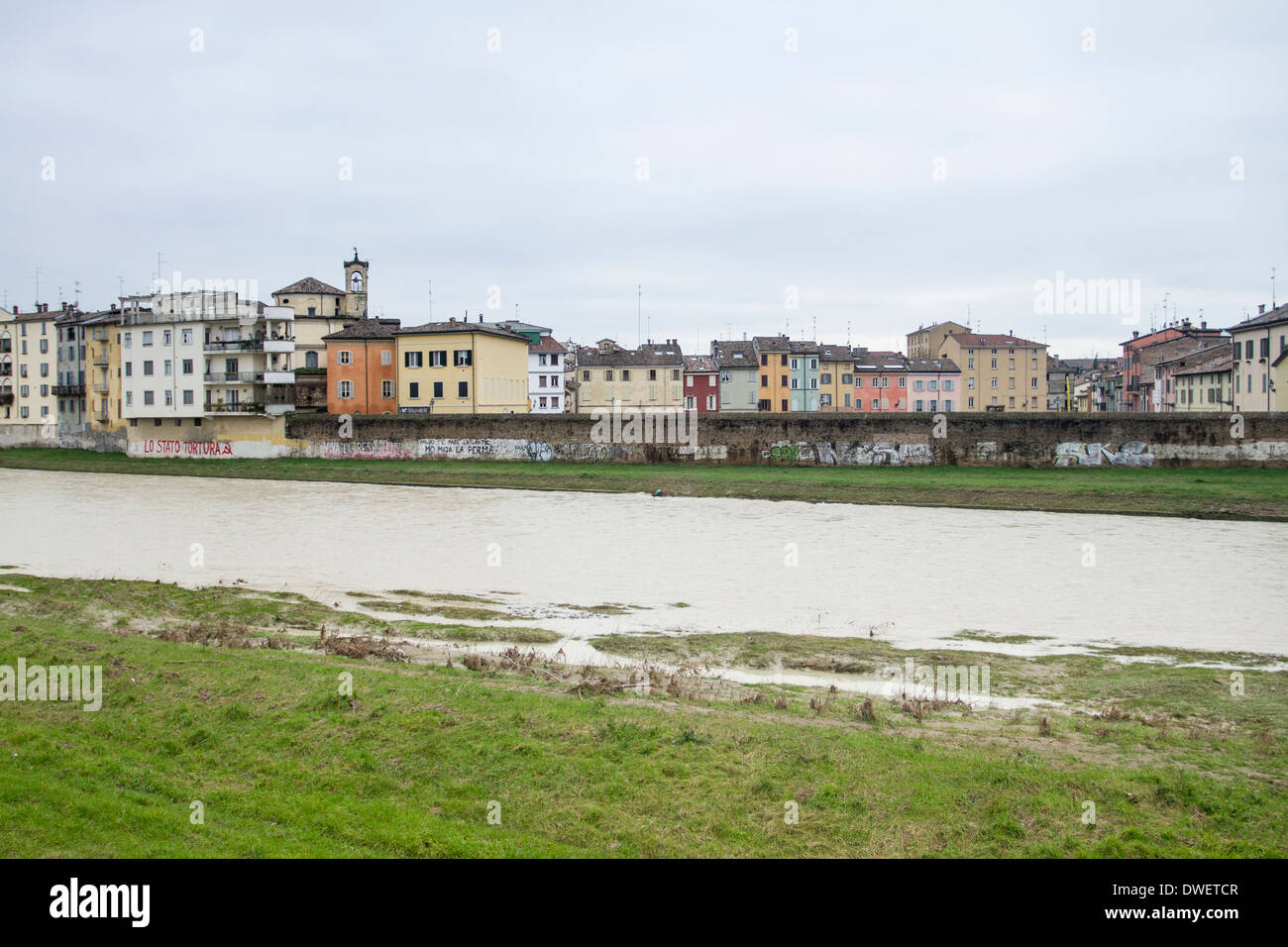 Parma river, Parma, Emilia Romagna, Italy Stock Photo - Alamy