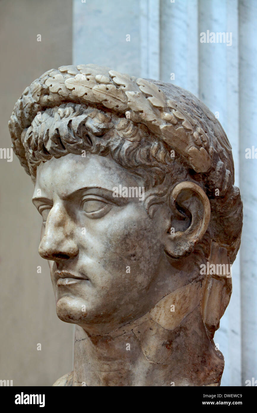 Ancient bust of the Roman emperor Claudius as Jupiter Stock Photo - Alamy