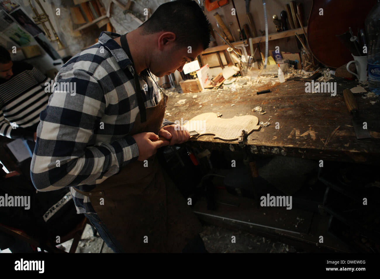 Ramallah, Palestinian Territories. 7th Mar, 2014. Musical instrument ...