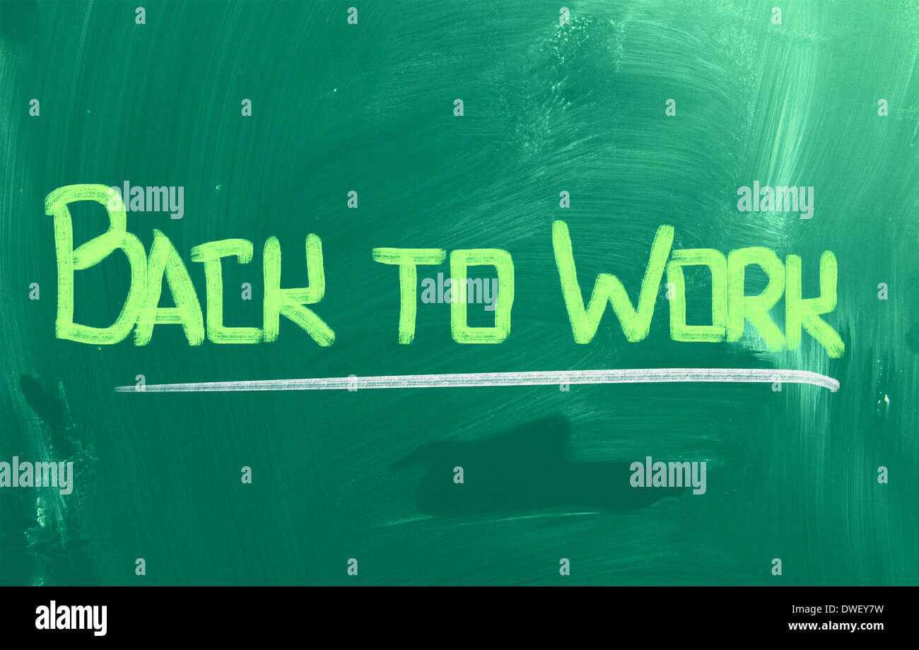 Back To Work Concept Stock Photo - Alamy