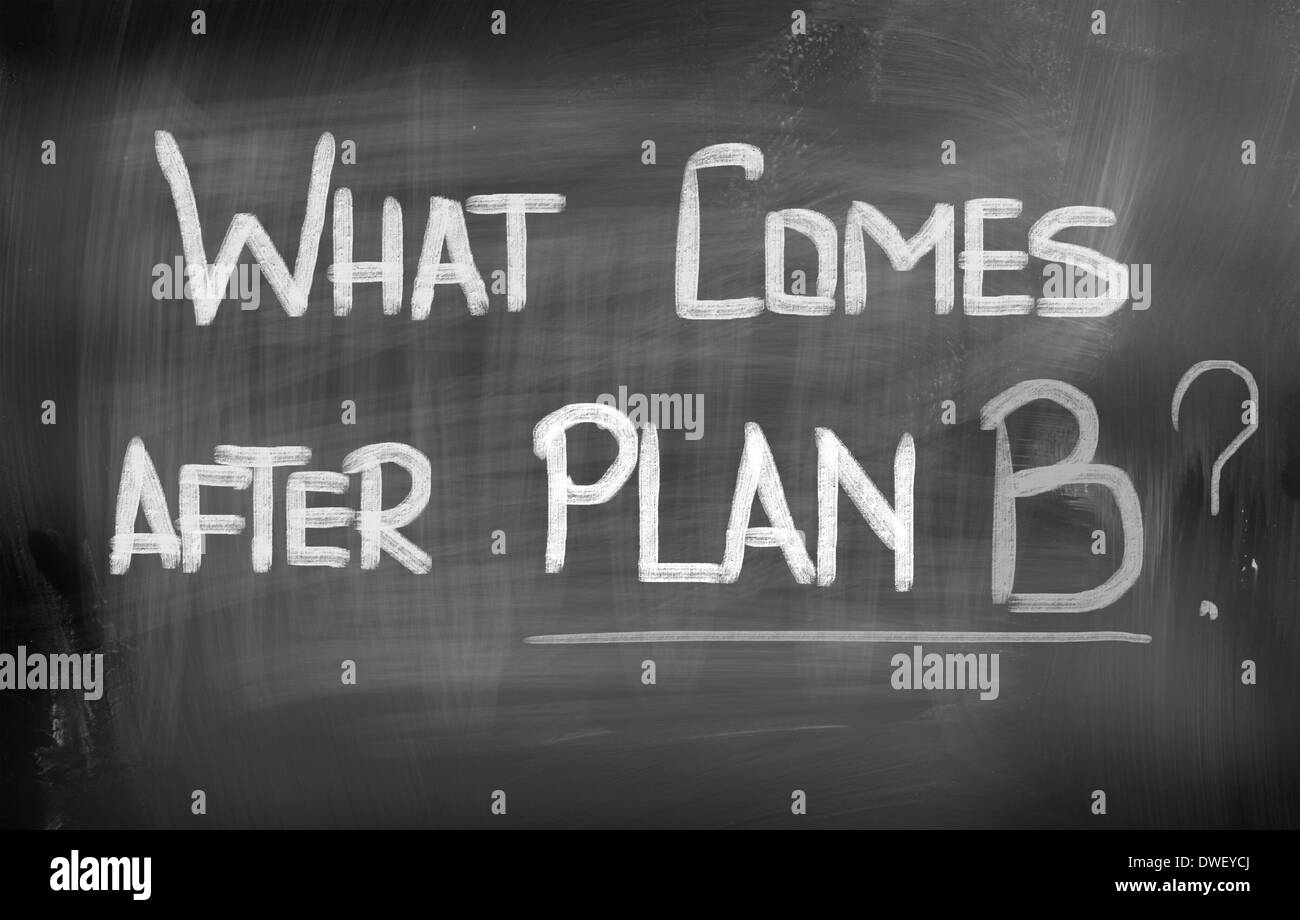 What Comes After Plan B Concept Stock Photo - Alamy